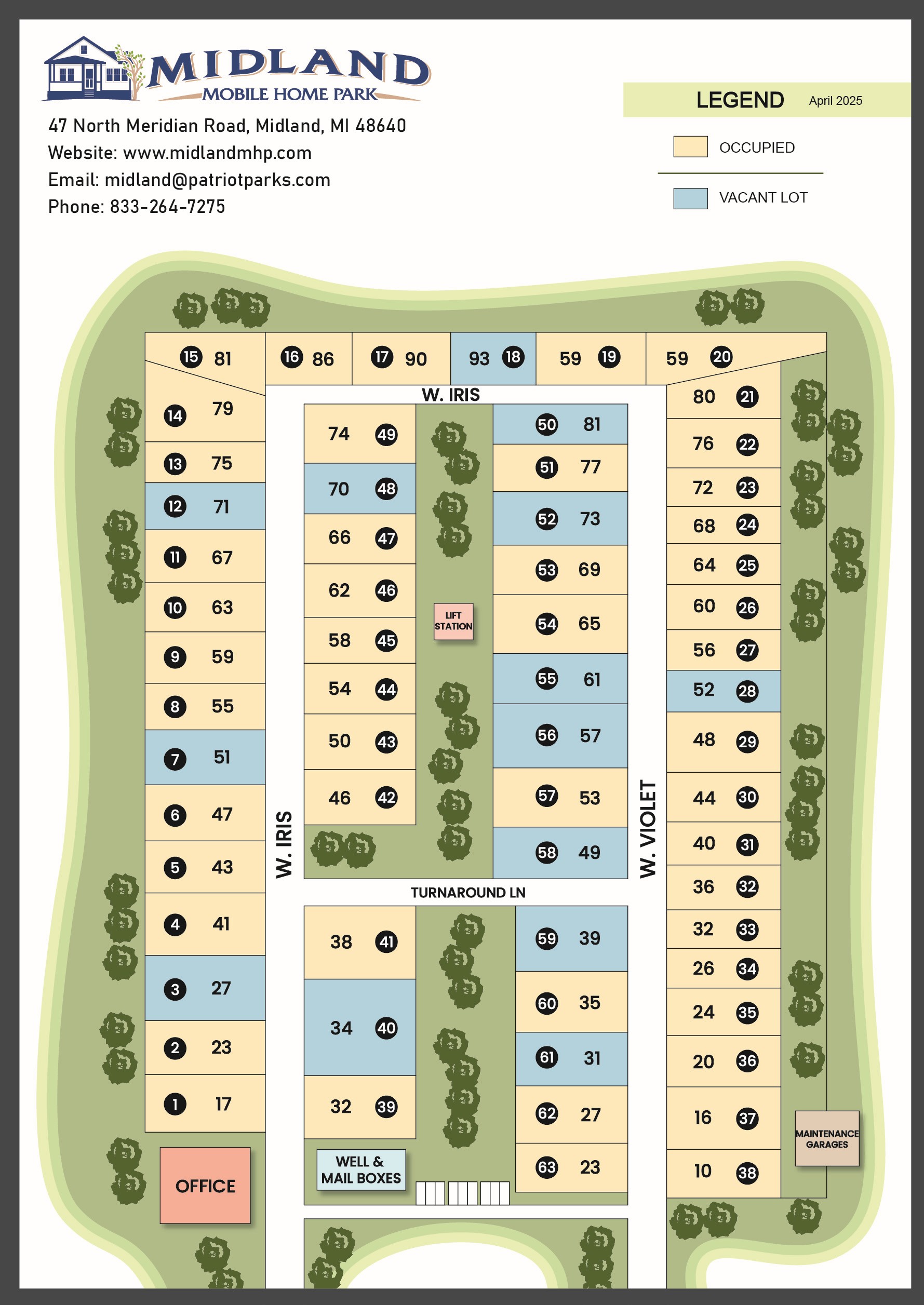 Park Map – Midland Home Park